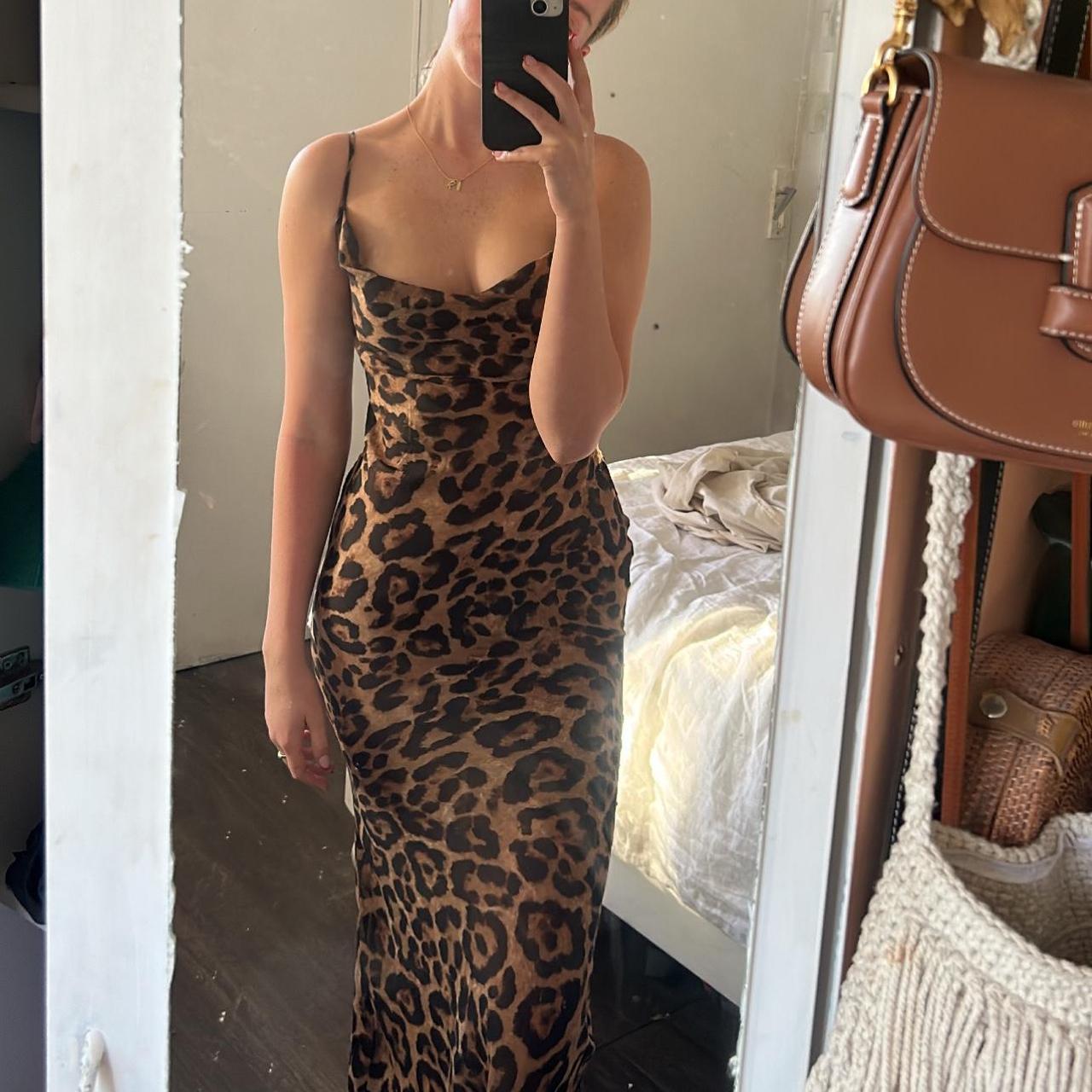 Stunning sheer cheetah print dress from petty little... - Depop