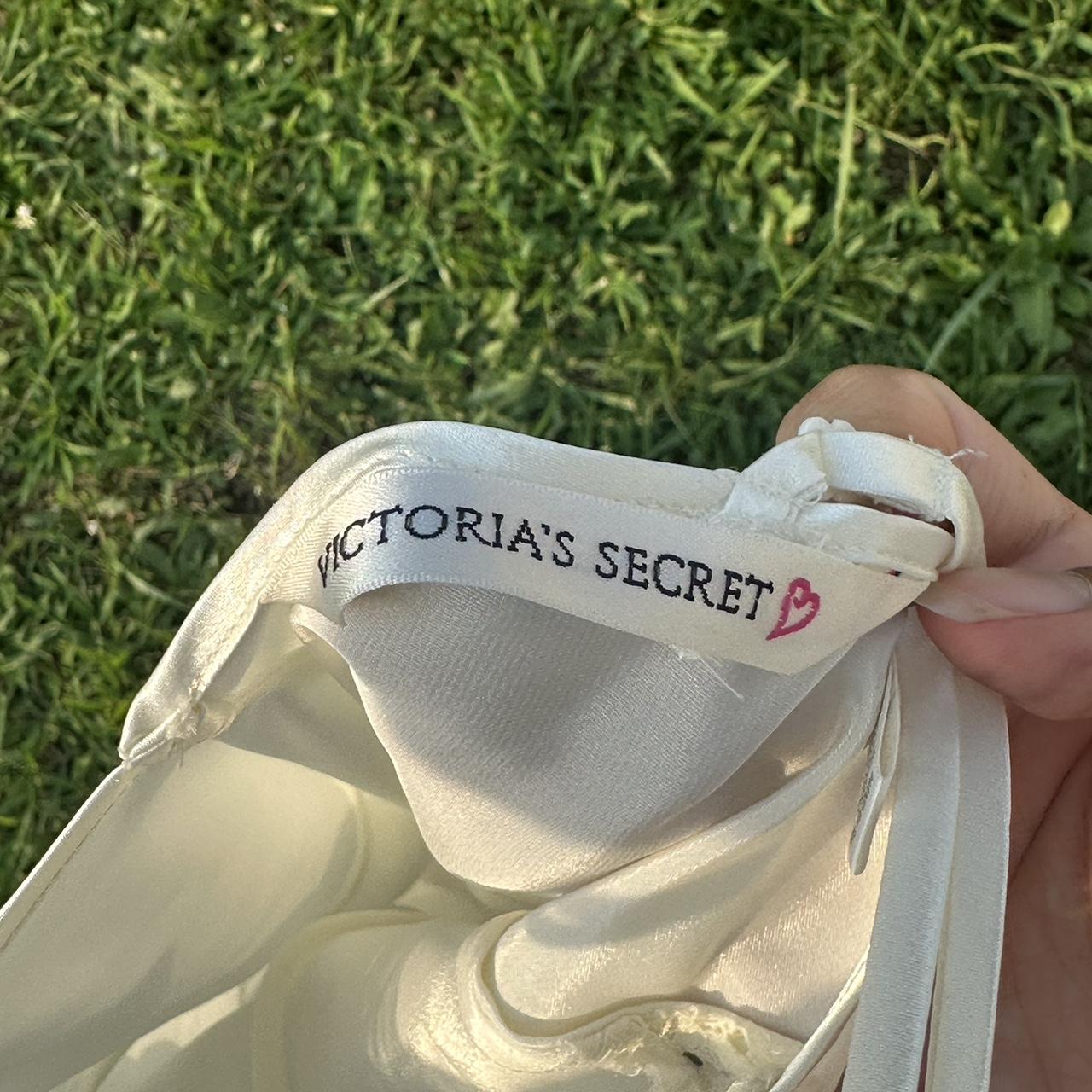 Gorgeous Victorias Secret white slip dress with... - Depop