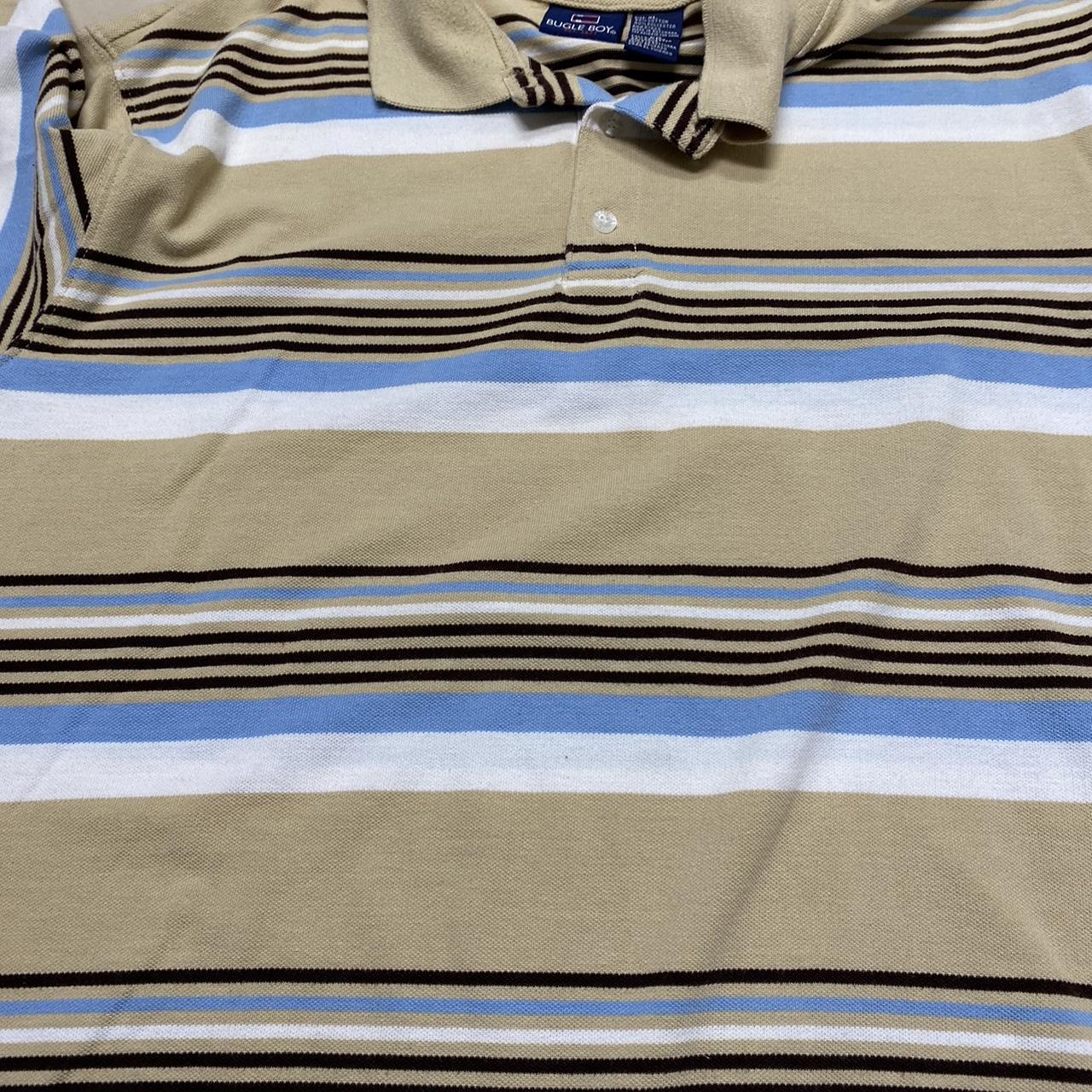 Y2k bugle boy striped polo shirt Really cool colors... - Depop