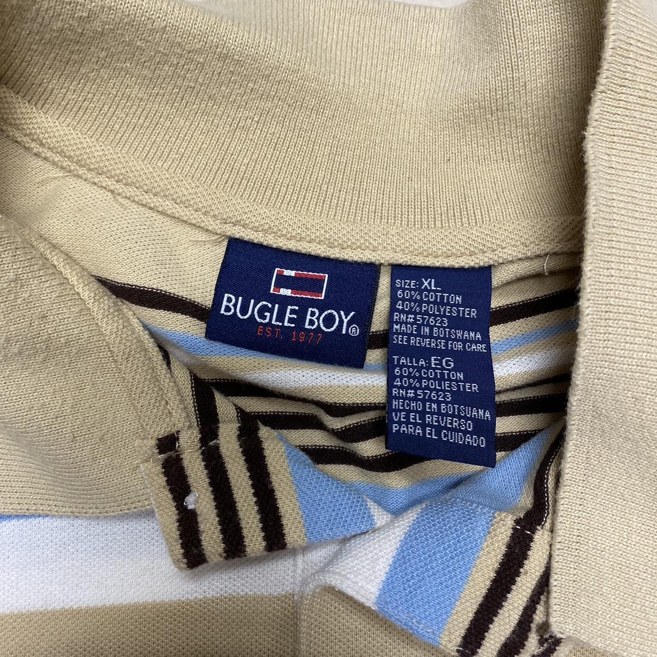 Y2k bugle boy striped polo shirt Really cool colors... - Depop