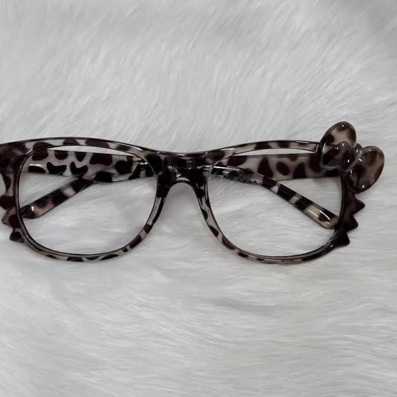 1x Hello kitty leopard, cheetah print glasses frames... - Depop
