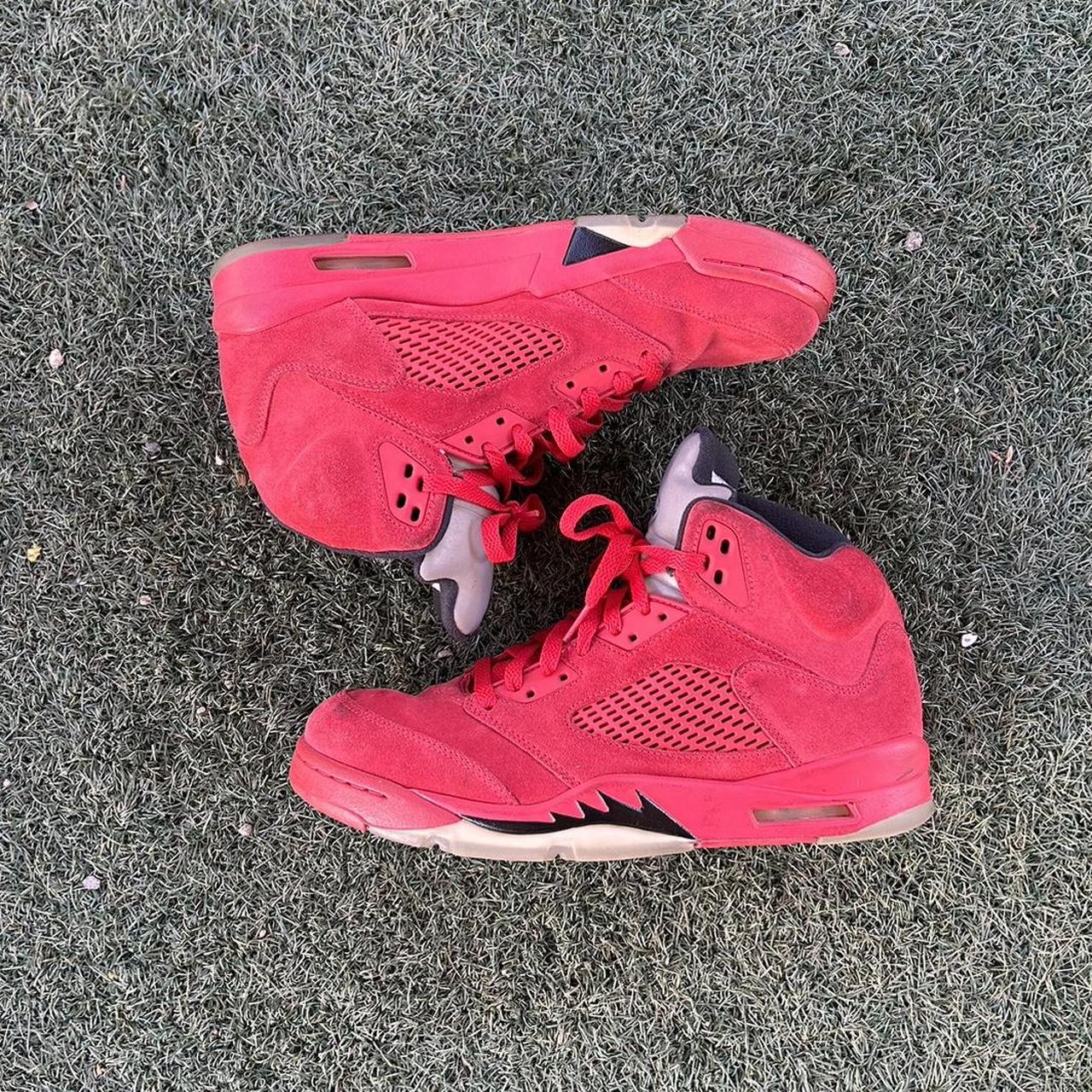 Jordan Retro 5 University Red Suede sneakers sz 10,... - Depop