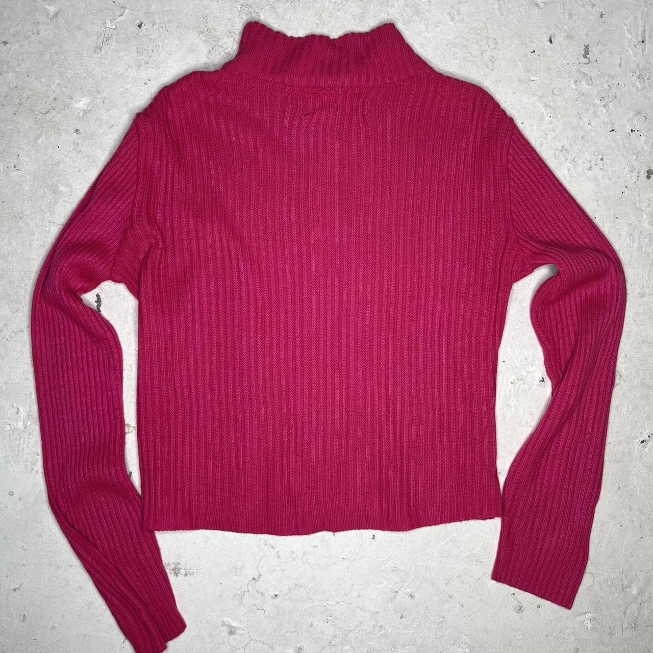 Pink 00s Punky Fish zip up knitted top *ੈ ‧₊˚ 20”... - Depop