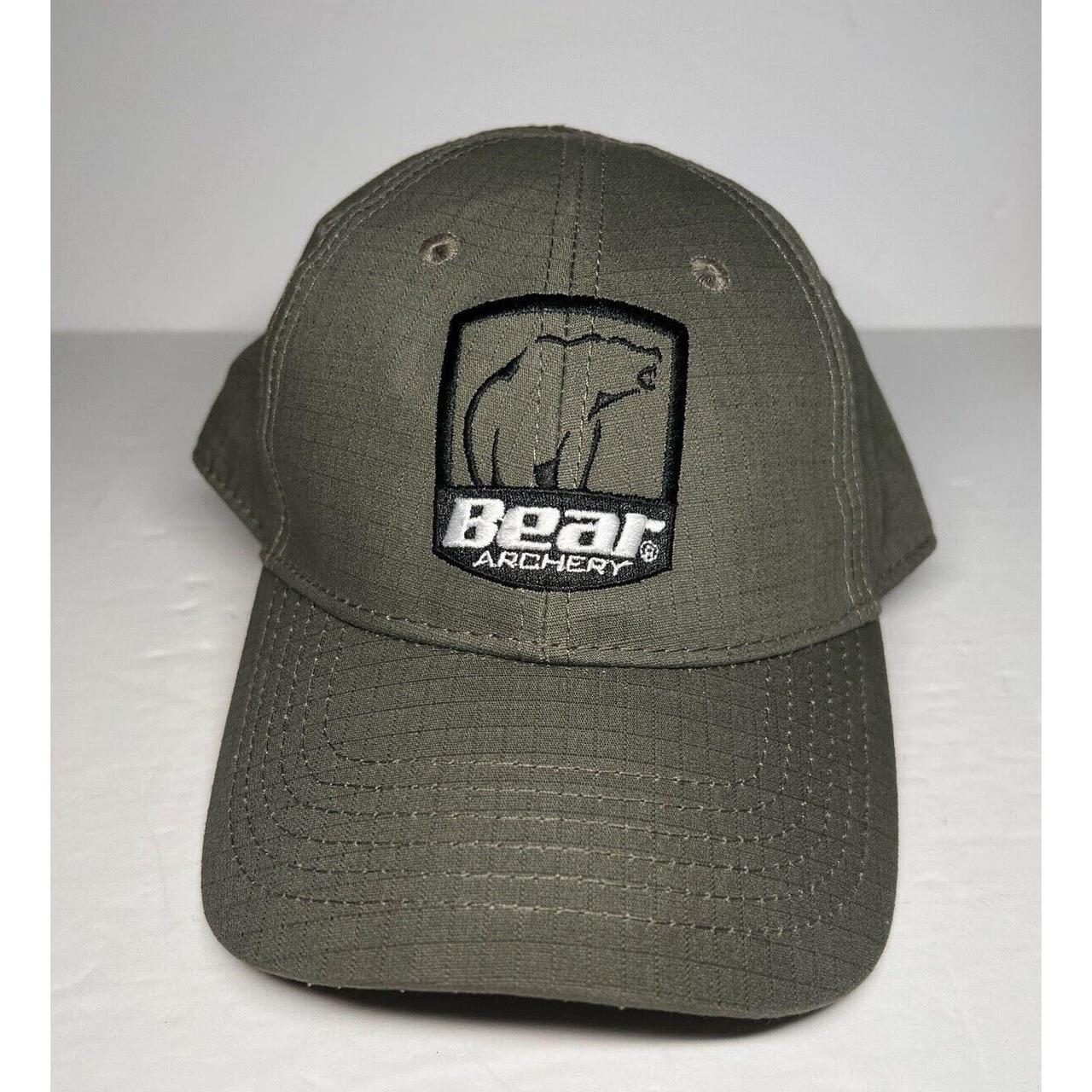 Bear Archery Embroidered Logo Men's Green Hat Cap... - Depop