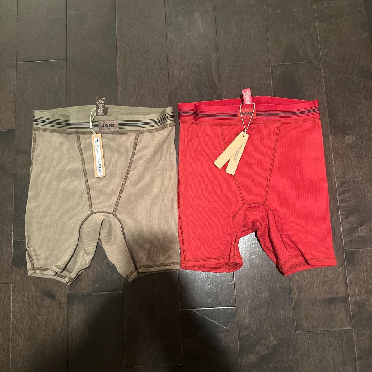 skims women boxers - camo green - red bundle pack... - Depop