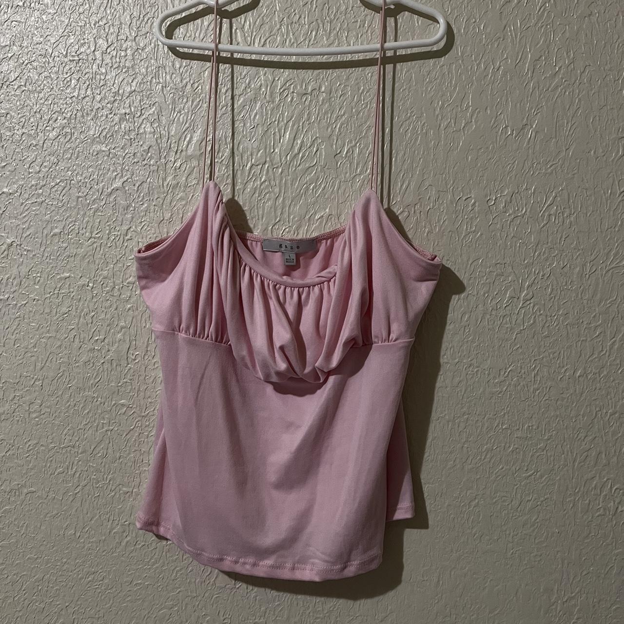 cute pink top in a size L - Depop