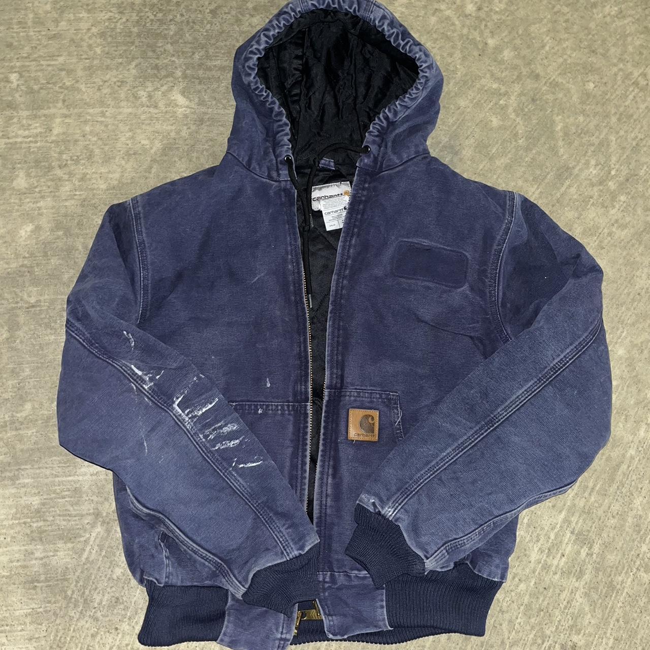 Medium Carhartt Heavy Work Jacket Navy... - Depop