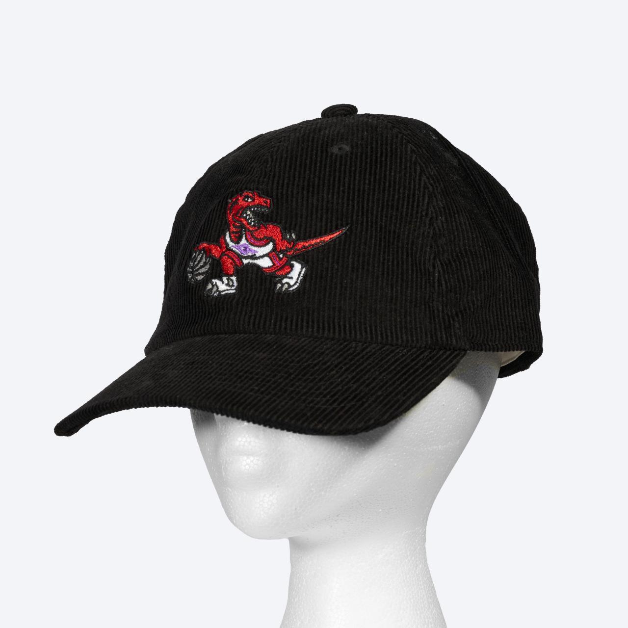 NBA Raptors Black Corduroy Dad Hat Snapback - Depop