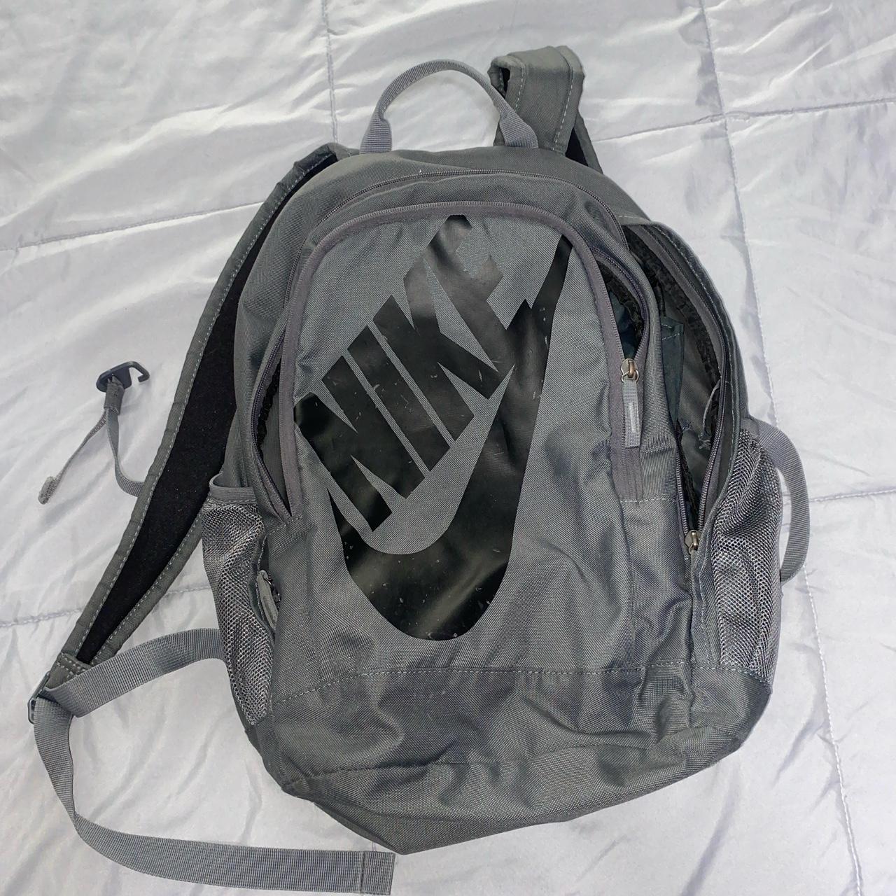 Grey Nike backpack - Depop
