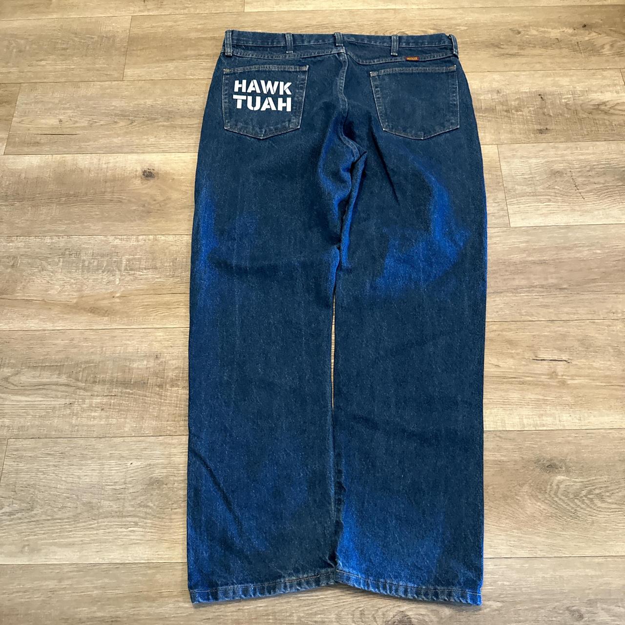 Hawk Tuah punk skater jeans Size 38/30 Leg opening... - Depop