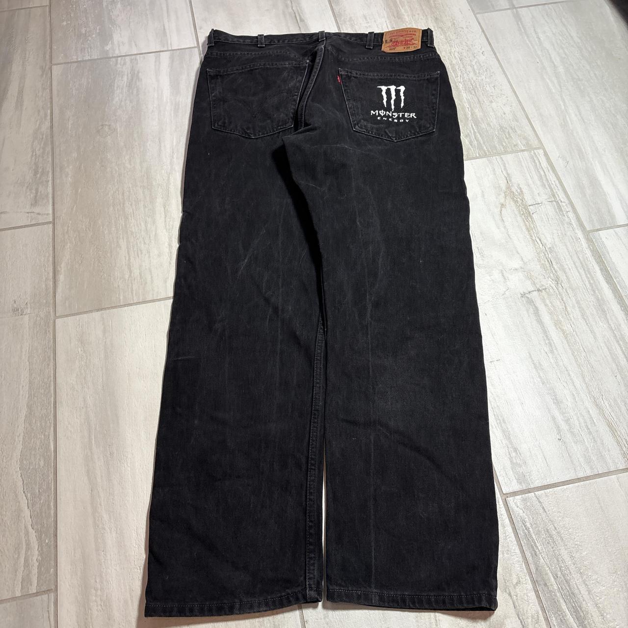 Black punk Levi’s skater jeans Size 38/32 Leg... | Depop