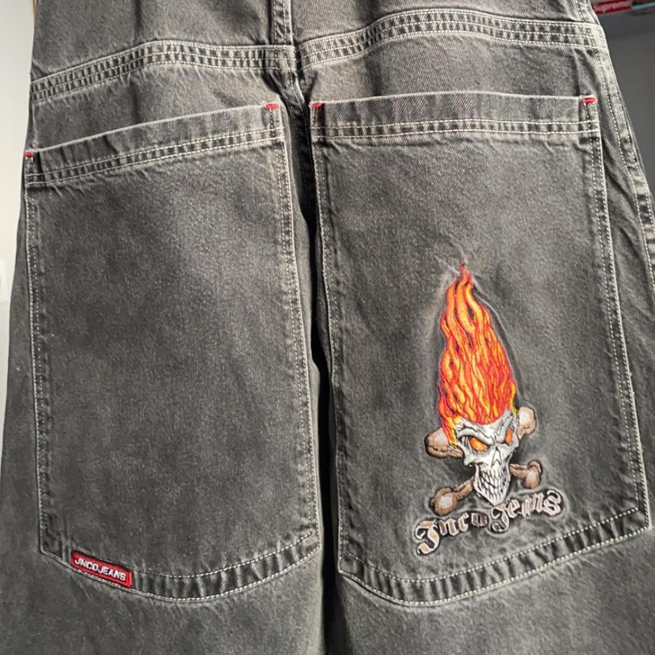 JNCO ☠️🔥 FLAMING SKULL Highest offer 600$... - Depop