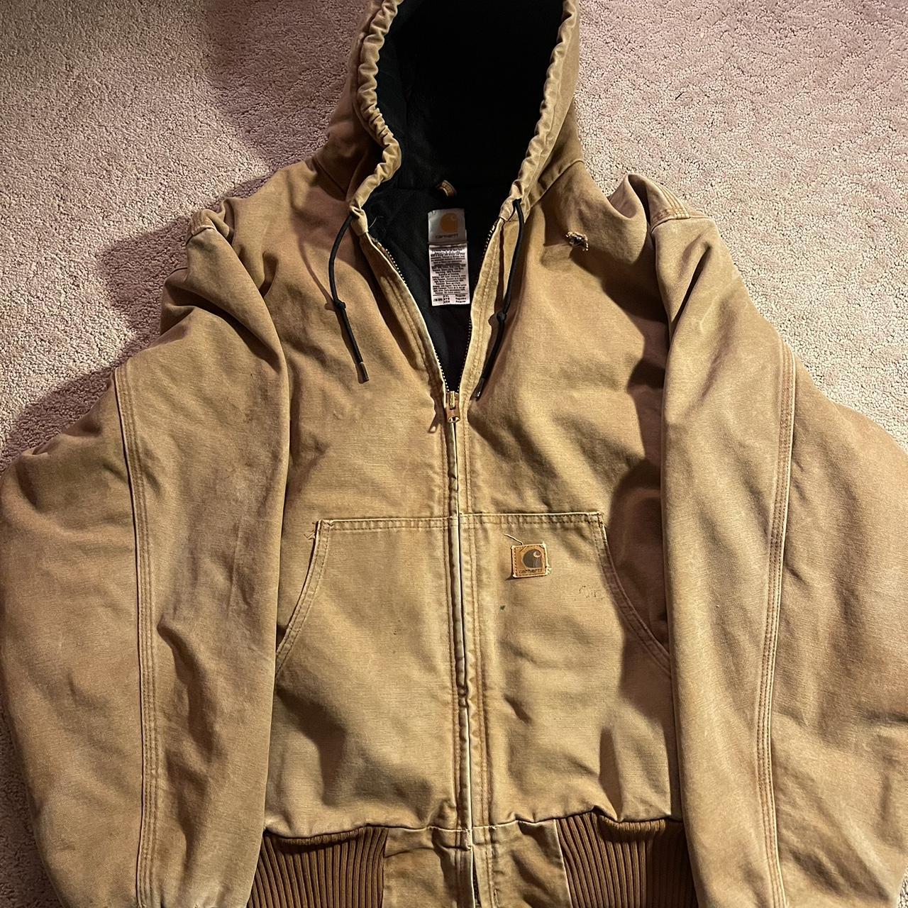 Vintage 2006 Carhartt J130 BRN Brown Faded Jacket... - Depop