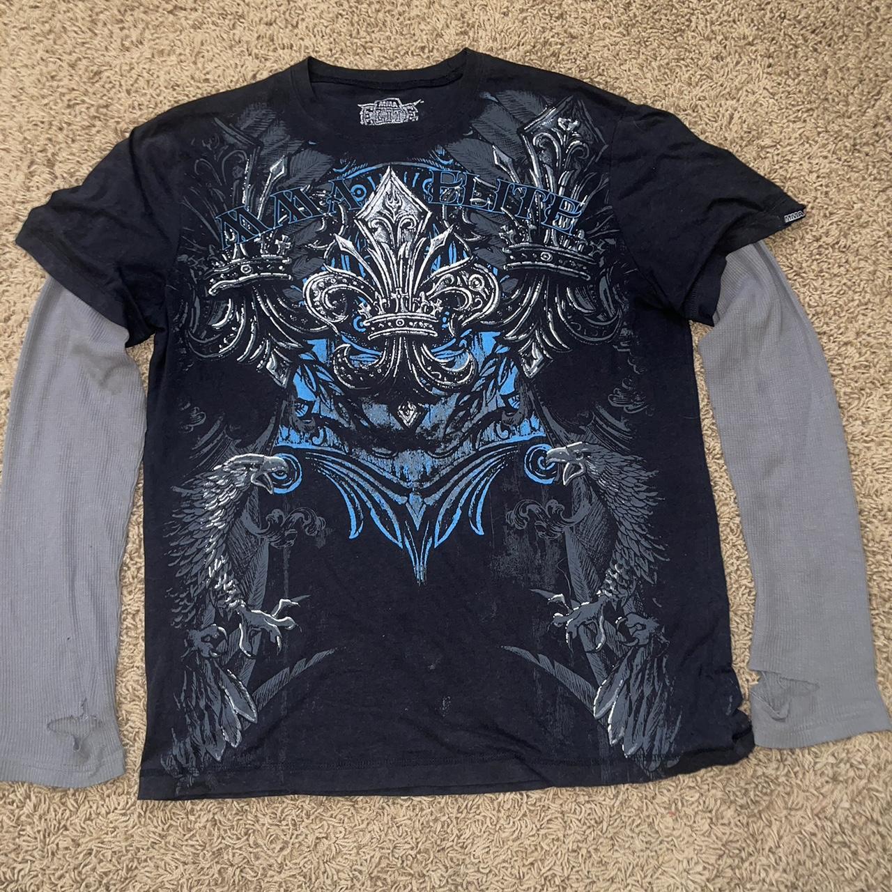 vintage MMA Elite shirt with sleeves still... - Depop