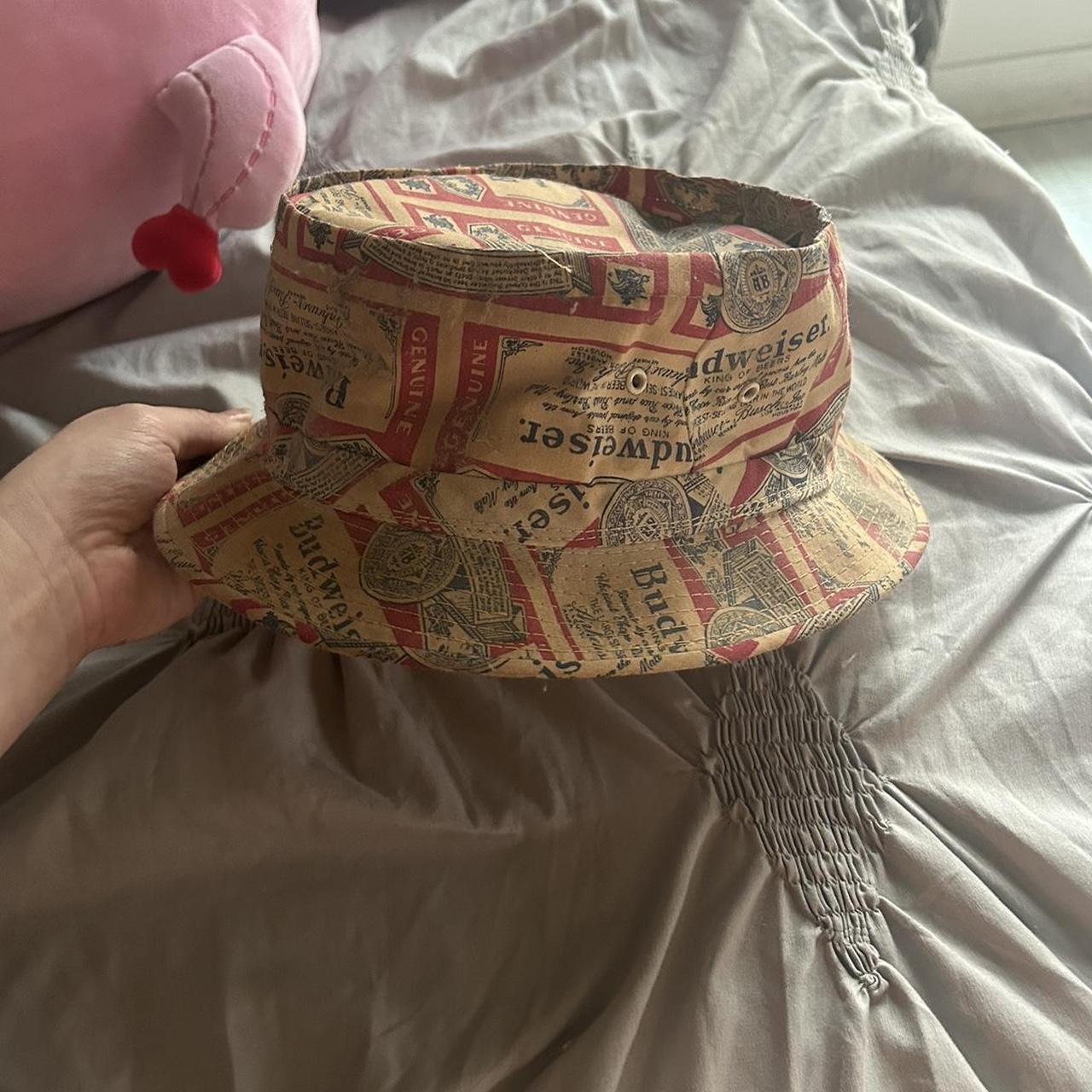 Vintage 70s classic Budweiser bucket hat featuring... | Depop