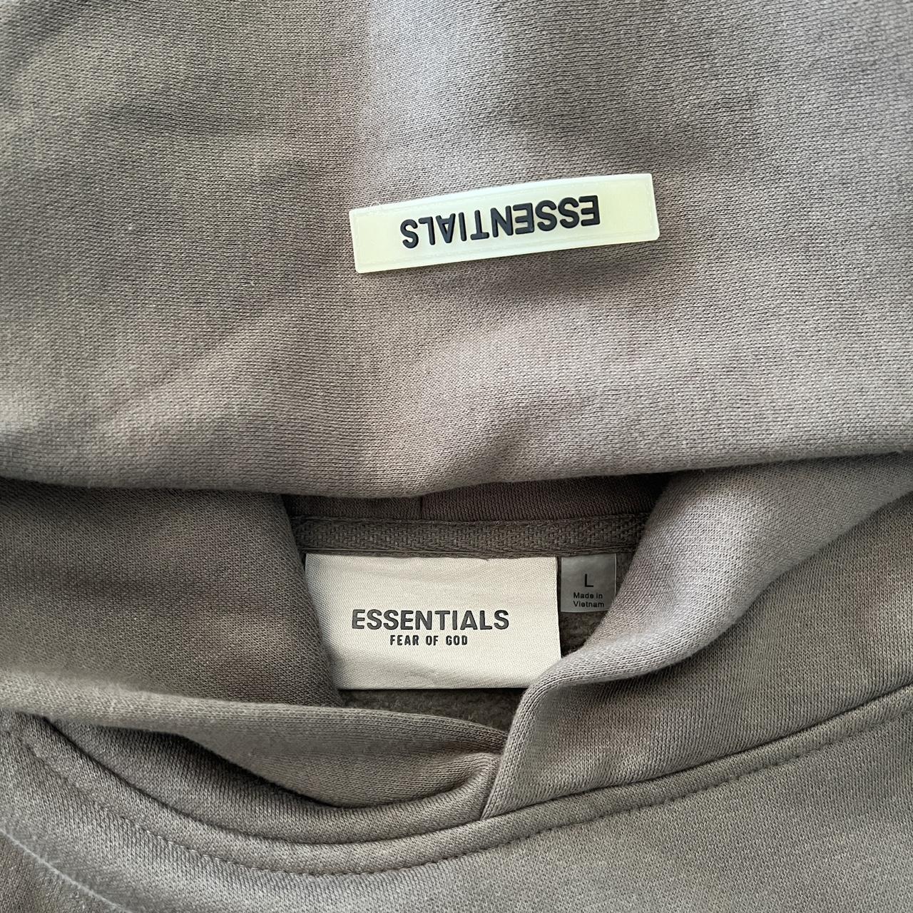 Brown Essentials Hoodie Large Never worn #essentials... - Depop