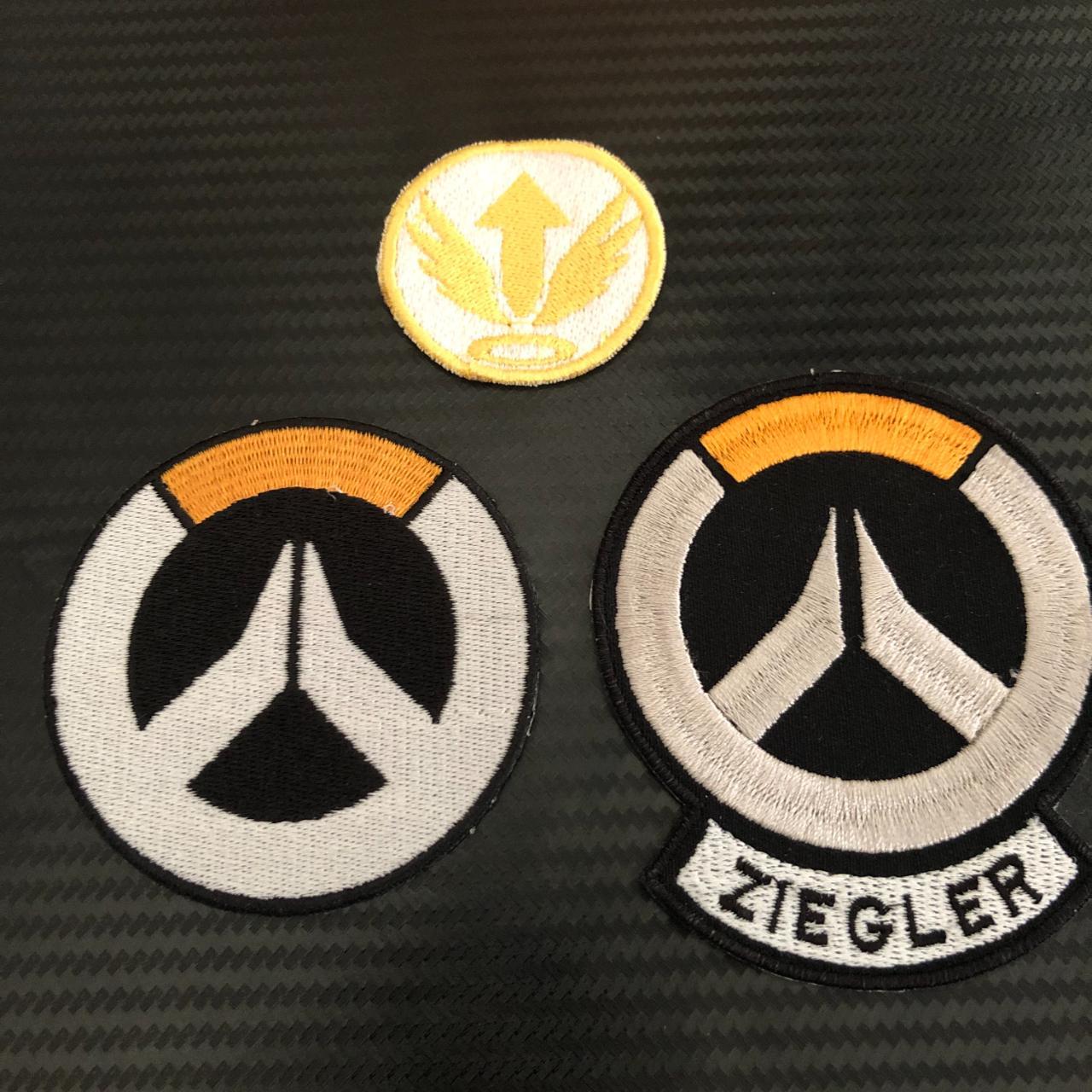 Overwatch Mercy iron-on patches - about 2" or so in... - Depop