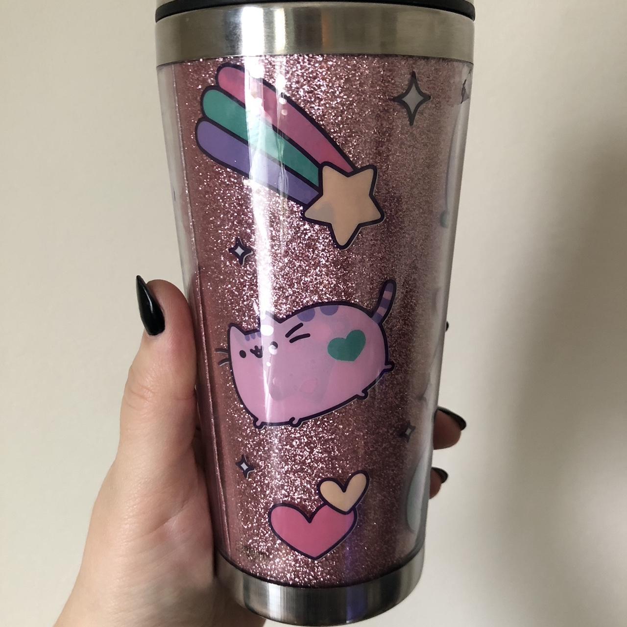 Pusheen coffee tumbler! Used but good condition! - Depop