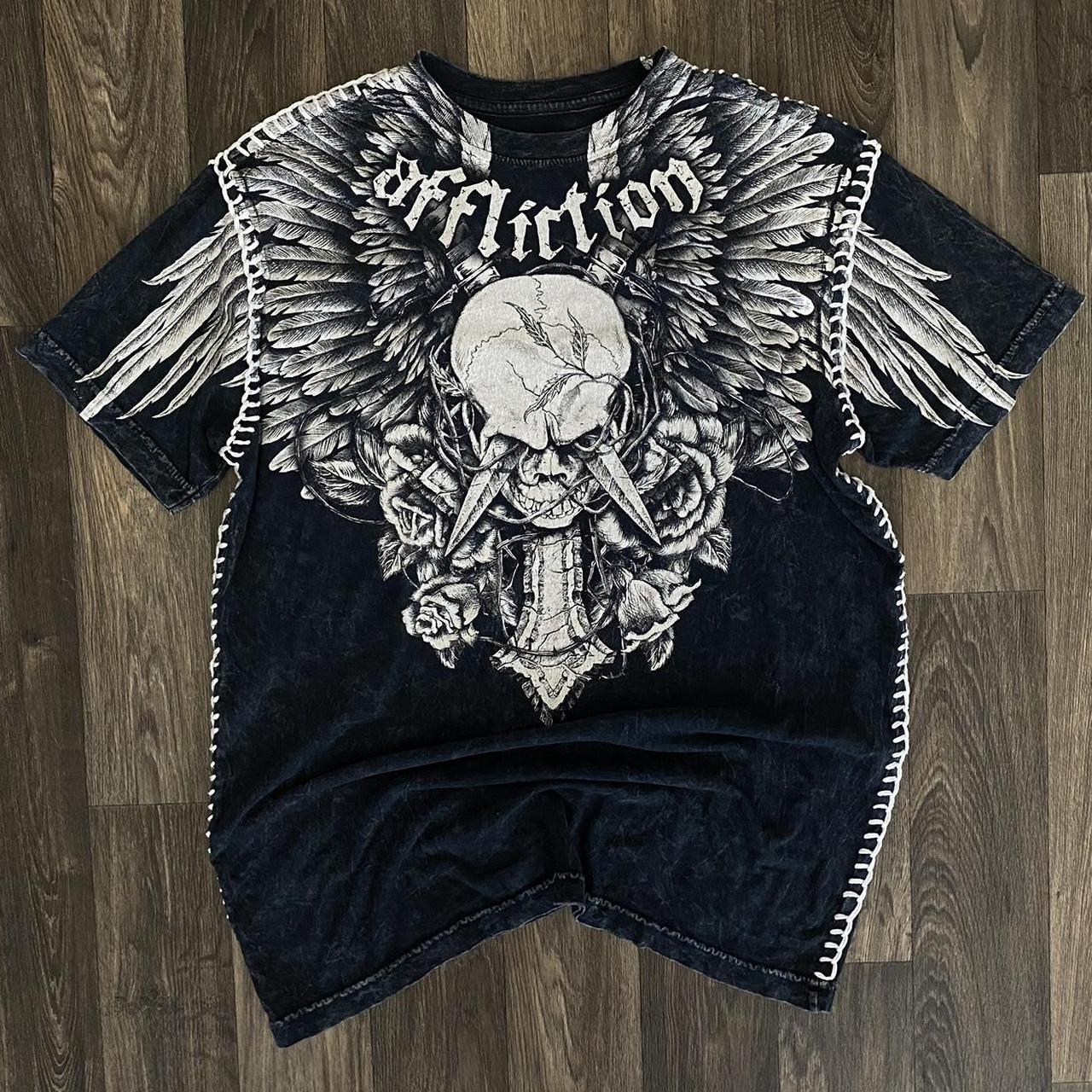 sick affliction mens large perfect fit and wash - Depop