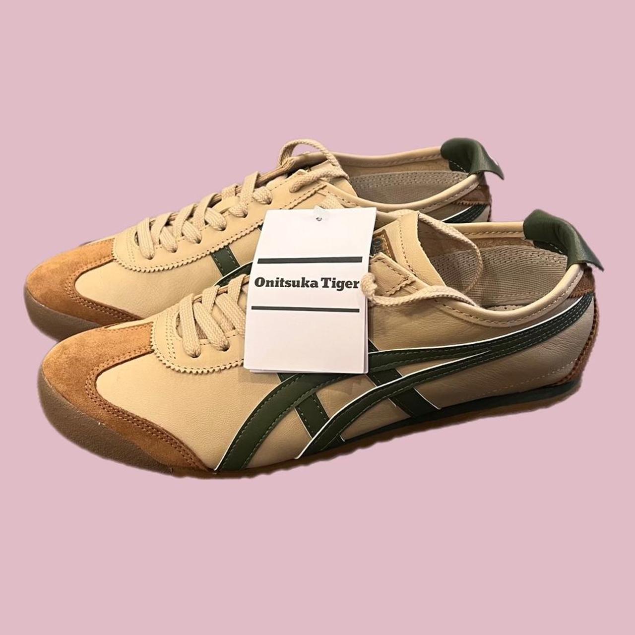 Onitsuka Tiger Mexico 66 Beige Grass Green Colorway... - Depop
