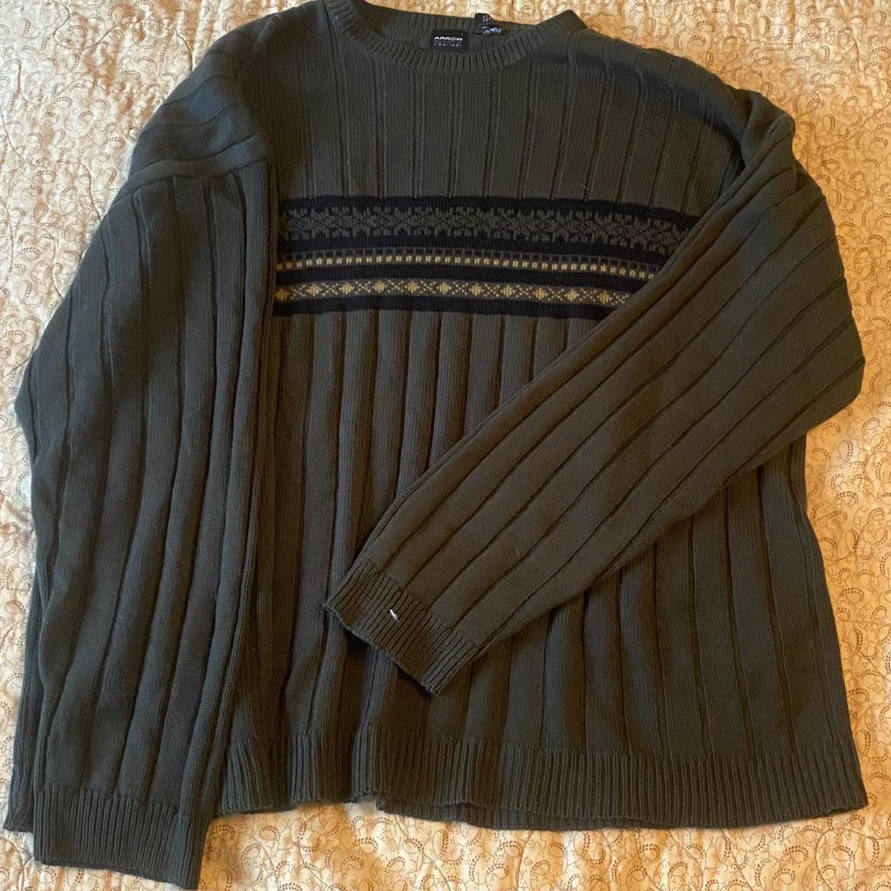 XL Arrow USA Olive green sweater - Depop