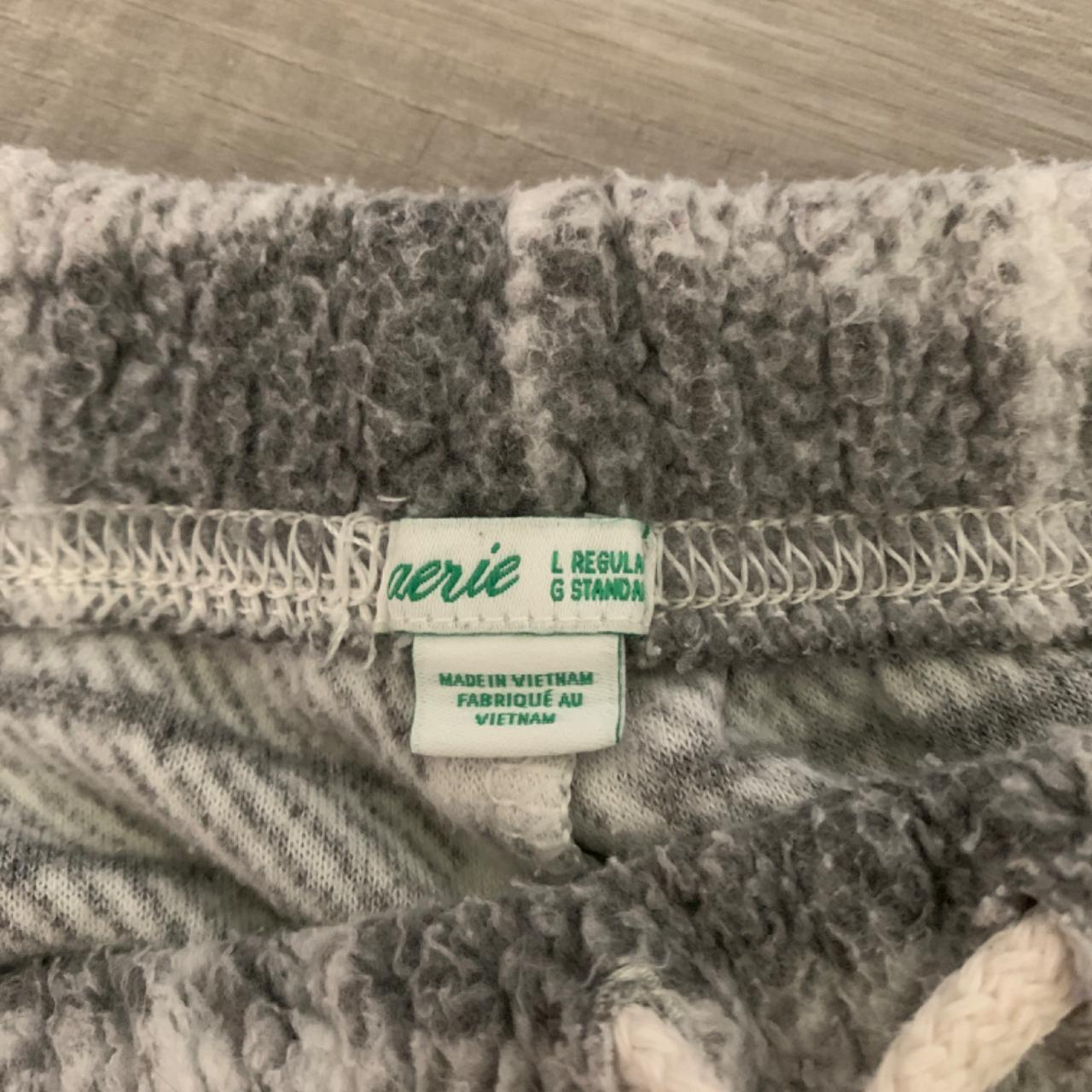 cuffed fuzzy aerie pajama pants #plaidpants #aerie... - Depop