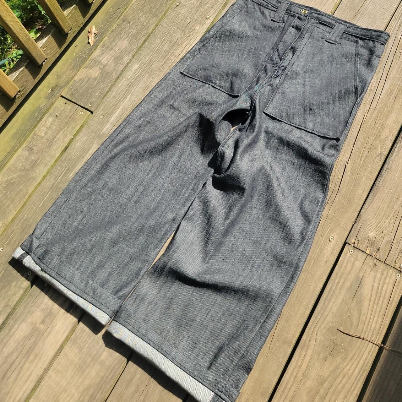 HANDMADE SELVEDGE BAGGY DENIM MESSAGE ME IF YOU'RE... - Depop