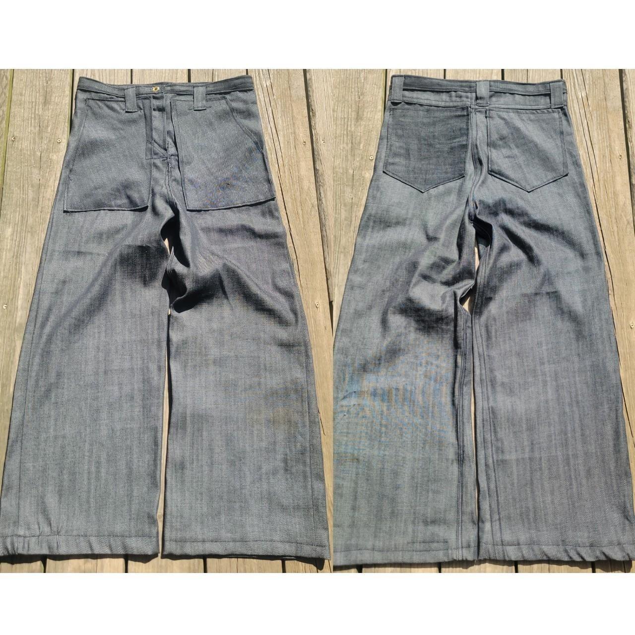 HANDMADE SELVEDGE BAGGY DENIM MESSAGE ME IF YOU'RE... | Depop