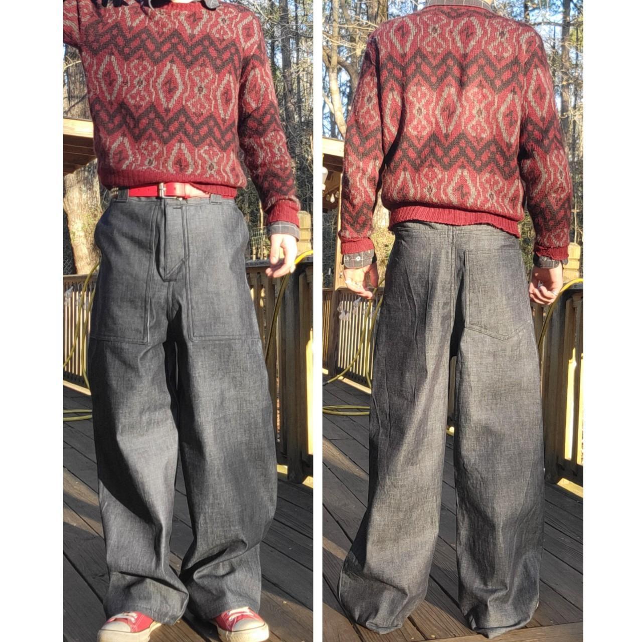 CUSTOM WIDE-LEG SELVEDGE DENIM MESSAGE ME IF YOU'RE... | Depop