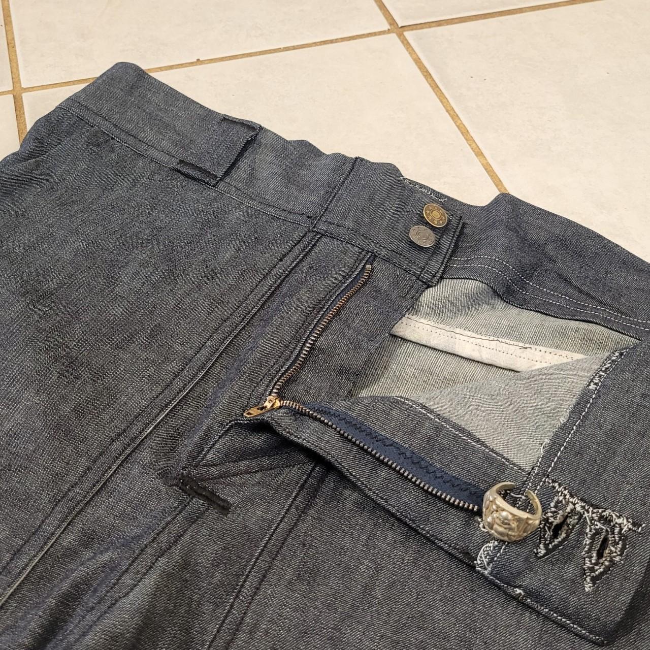 CUSTOM WIDE-LEG SELVEDGE DENIM MESSAGE ME IF YOU'RE... | Depop