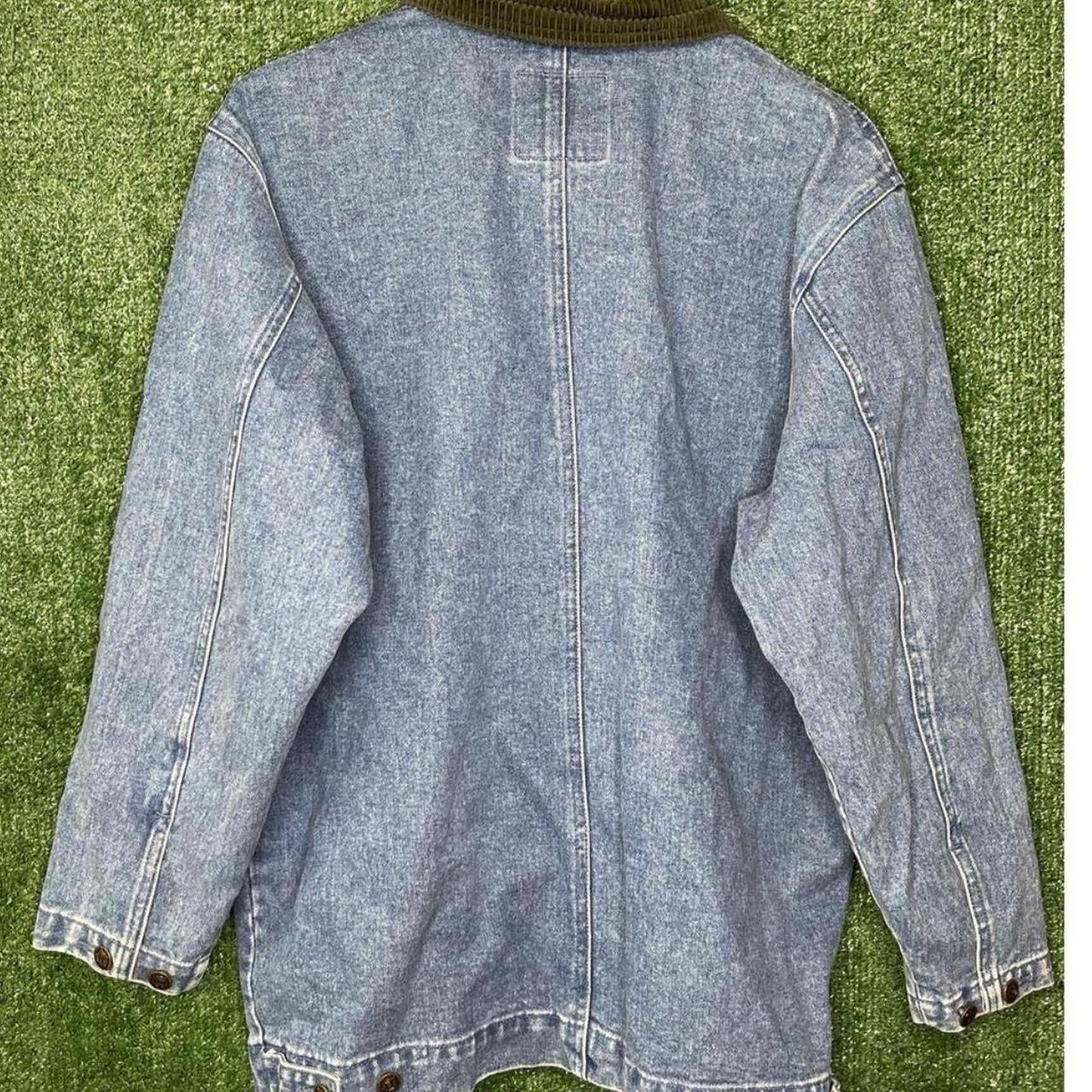 Vintage 90s Denim Detroit Jacket from AMI in size M.... - Depop