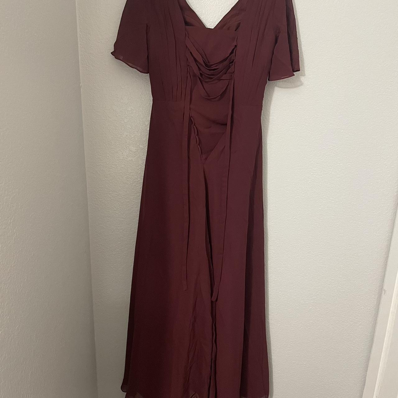 Size small burgundy formal dress, only worn once - Depop