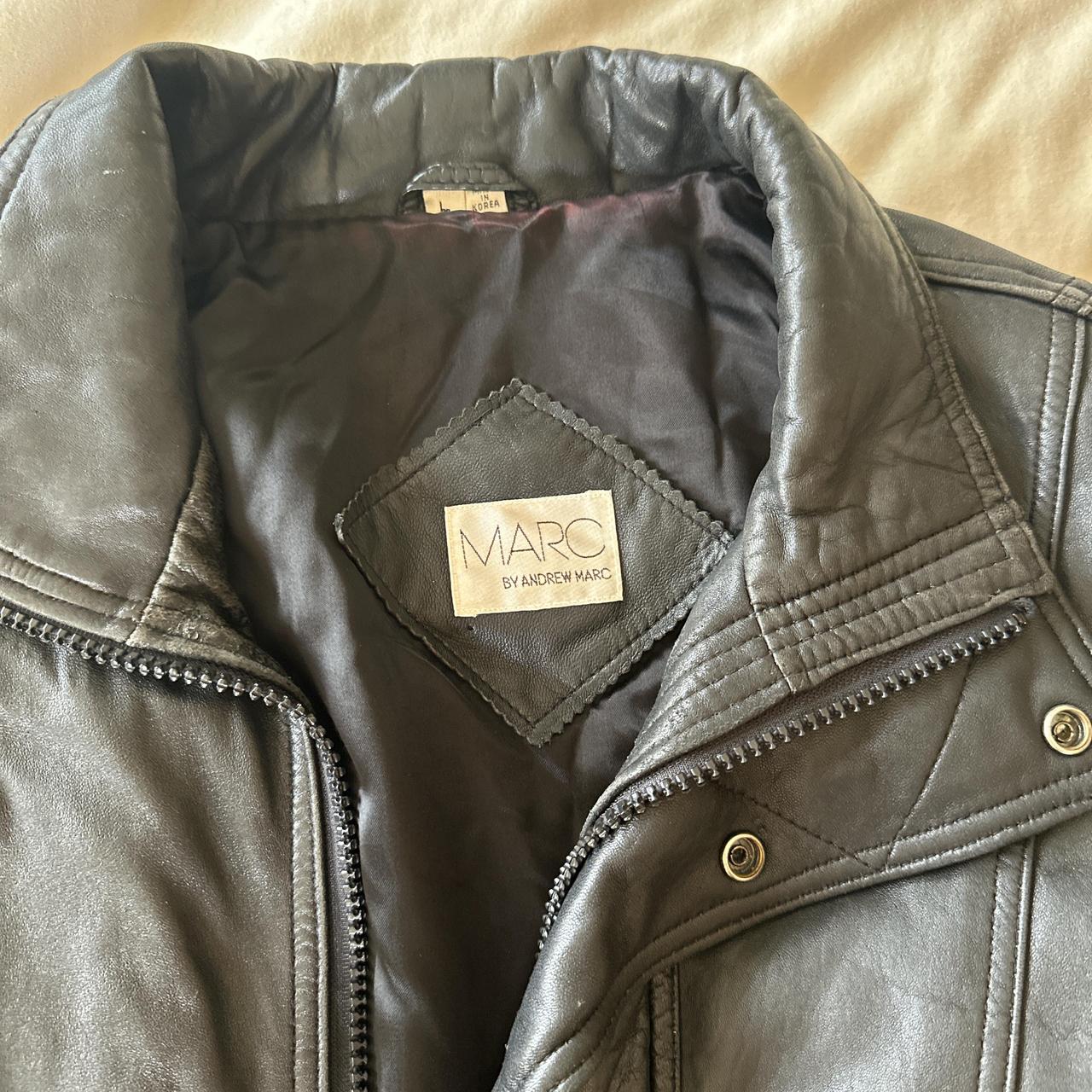 MARC by Andrew Mark vintage leather jacket Men’s L - Depop
