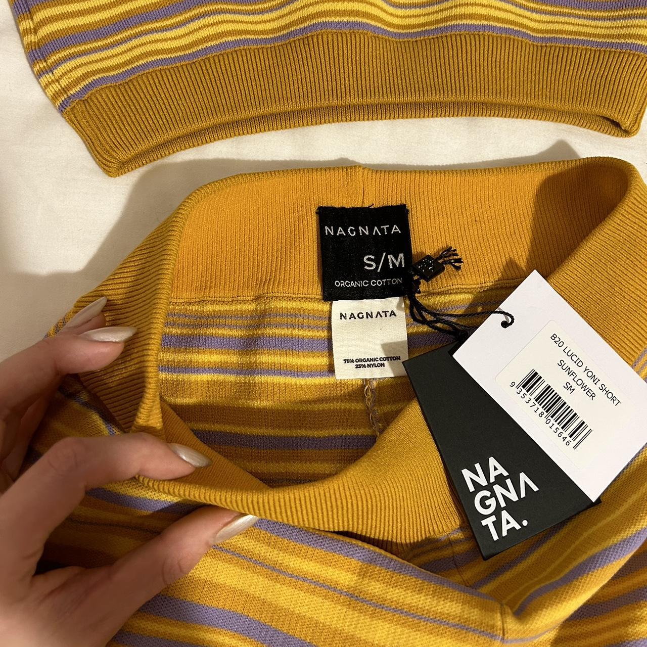 NAGNATA Lucid bralet and short set in sunflower.... - Depop