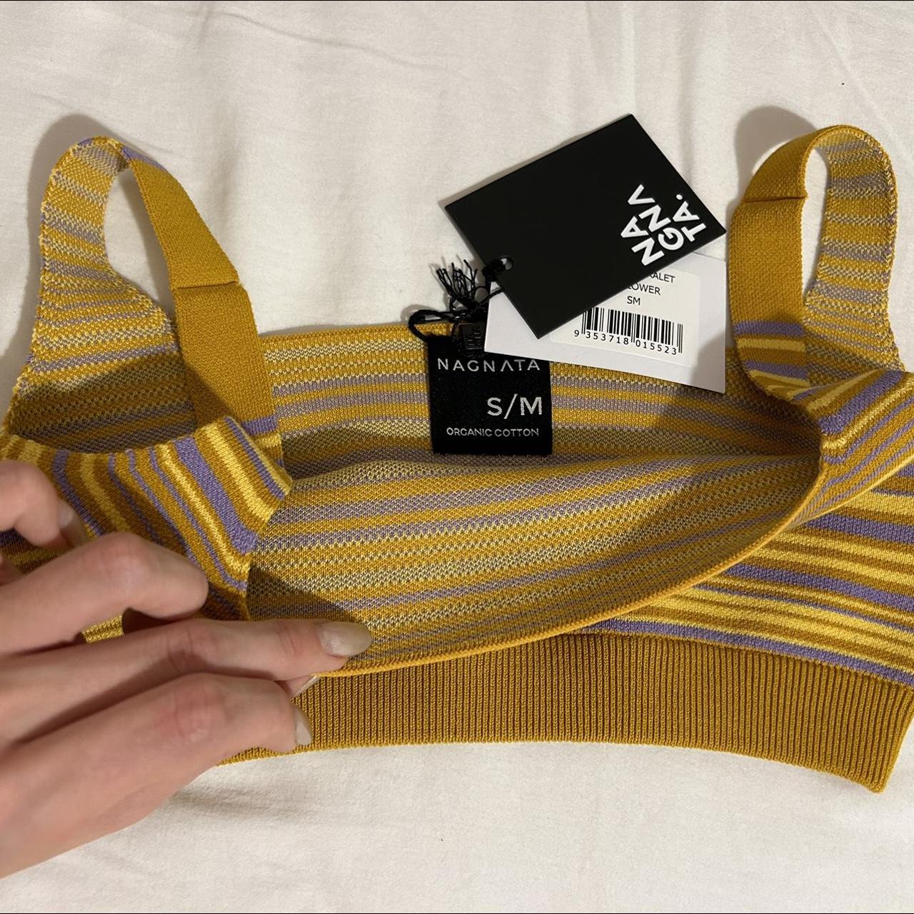 NAGNATA Lucid bralet and short set in sunflower.... - Depop