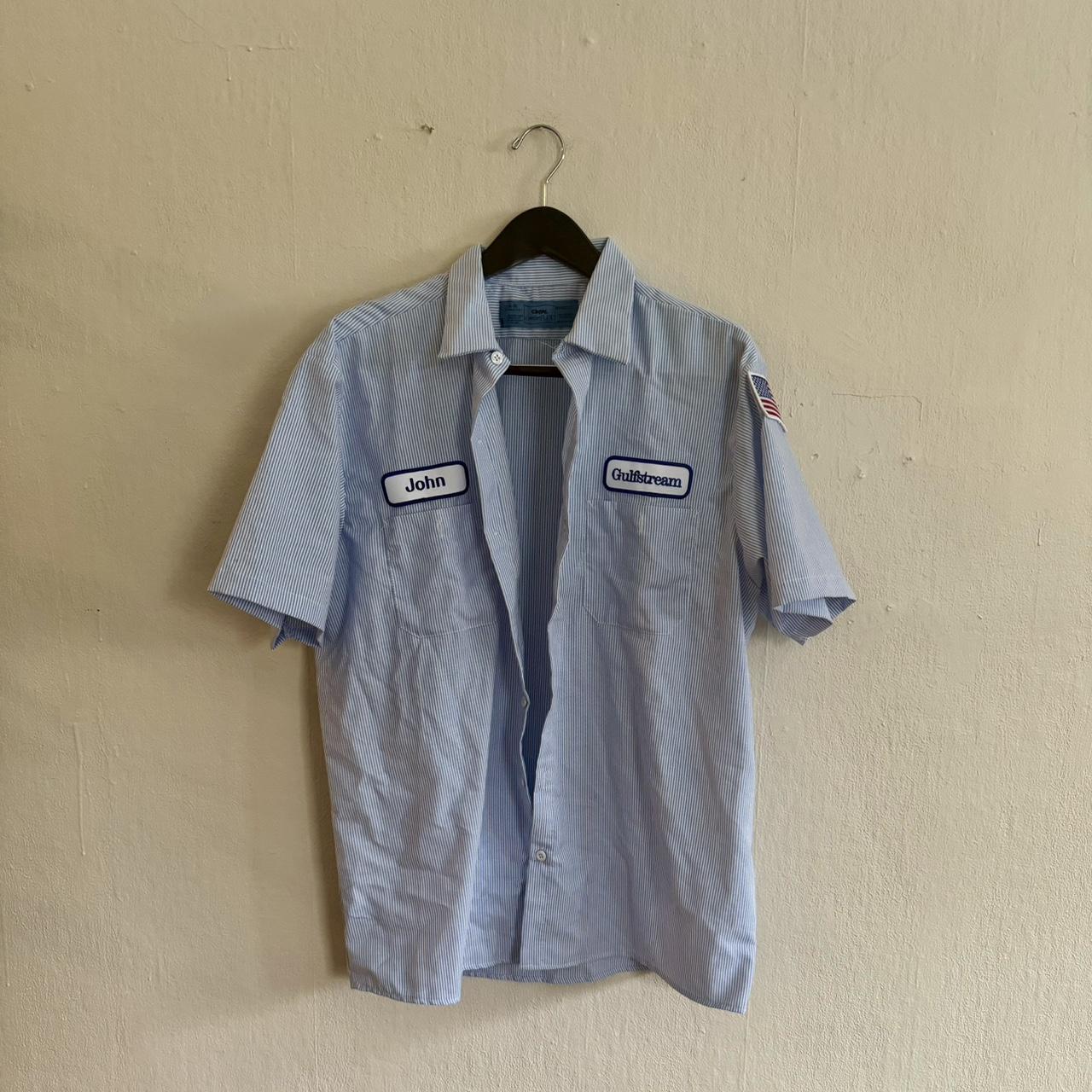 Gulfstream work shirt with patches. In great shape,... - Depop