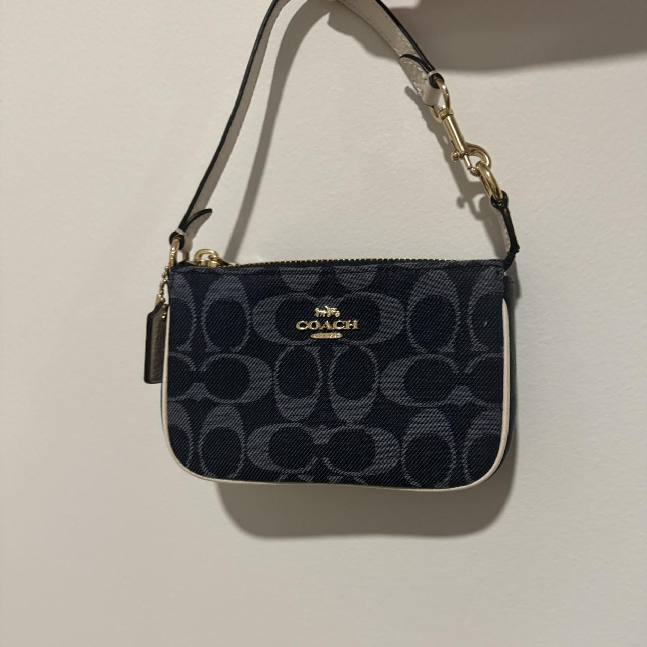 mini coach denim handbag! great condition, barely... - Depop