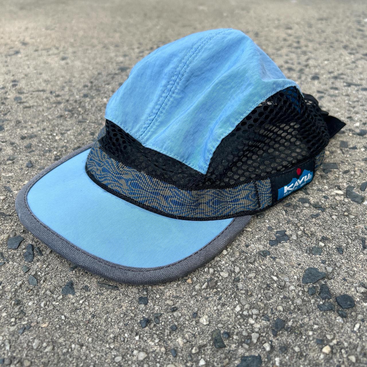 KAVI blue and black mesh hat - Depop
