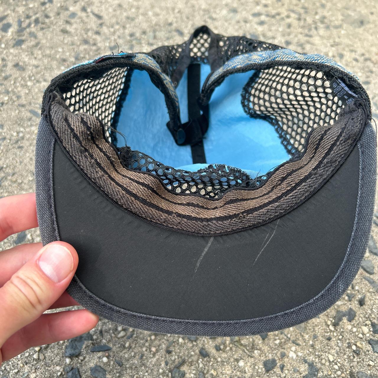 KAVI blue and black mesh hat - Depop