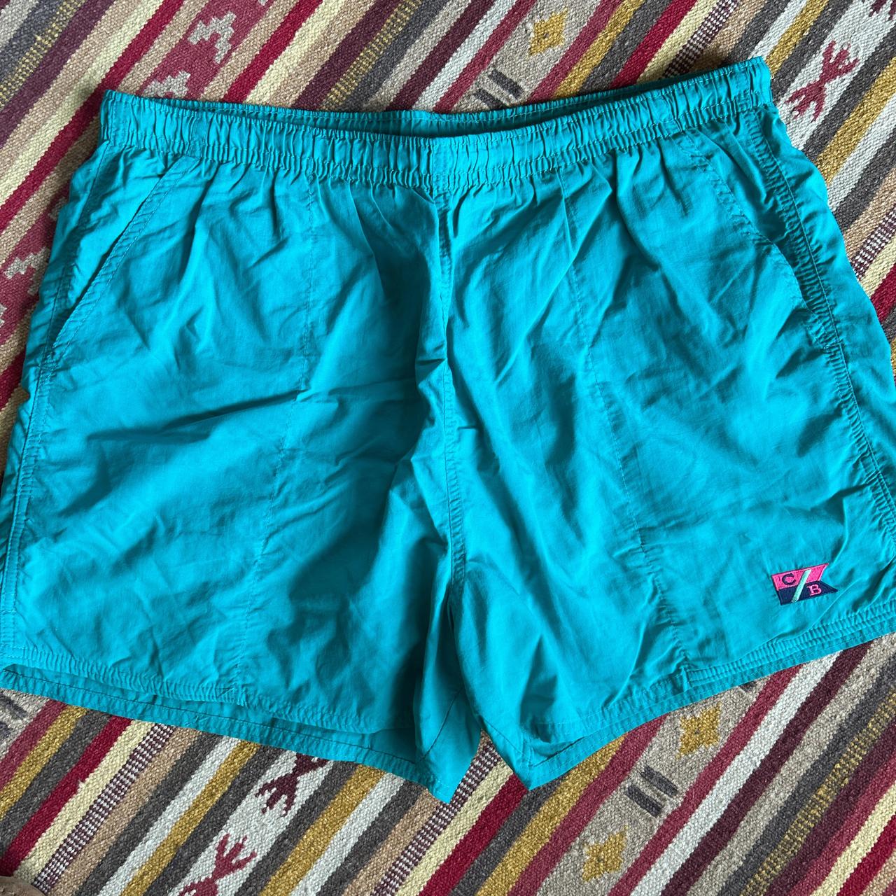 Turquoise vintage 90s swim trunks. 36” waist | Depop