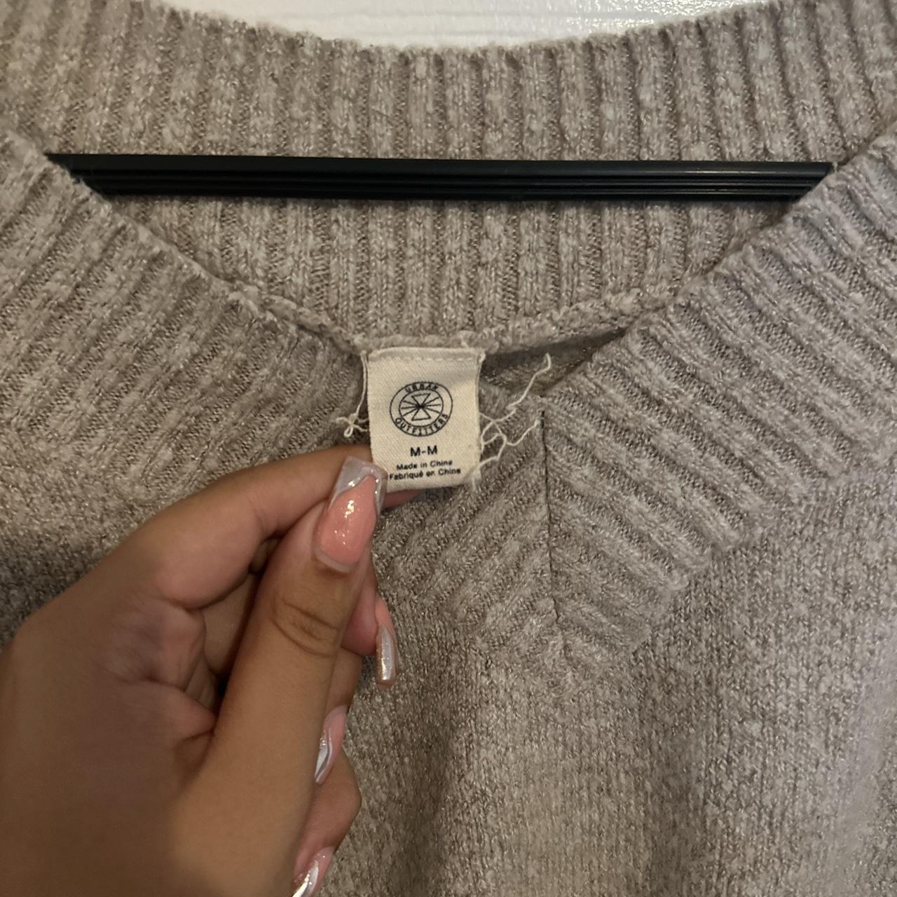 Size Medium loose neutral cropped fit urban... - Depop