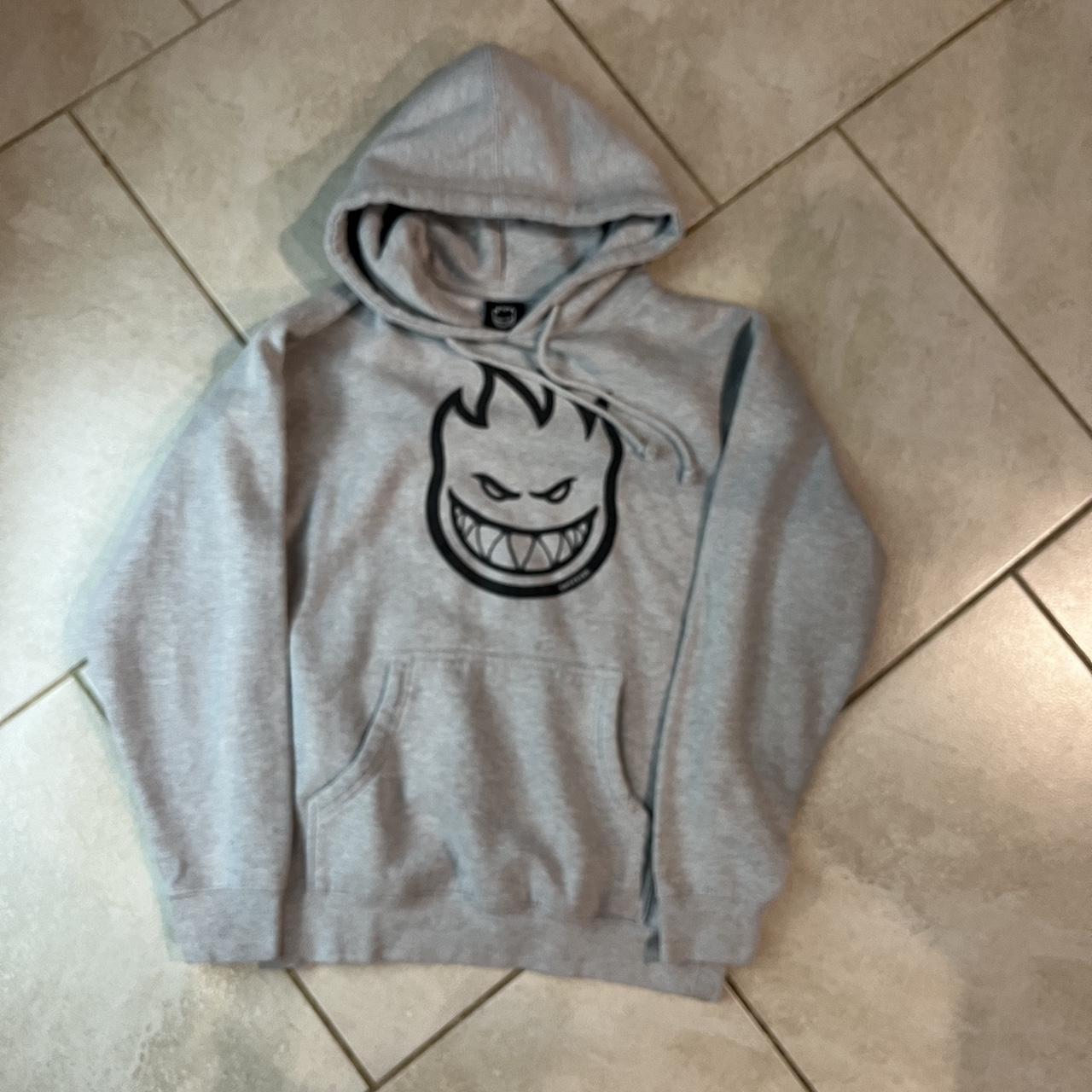 Large grey spitfire hoodie - Depop
