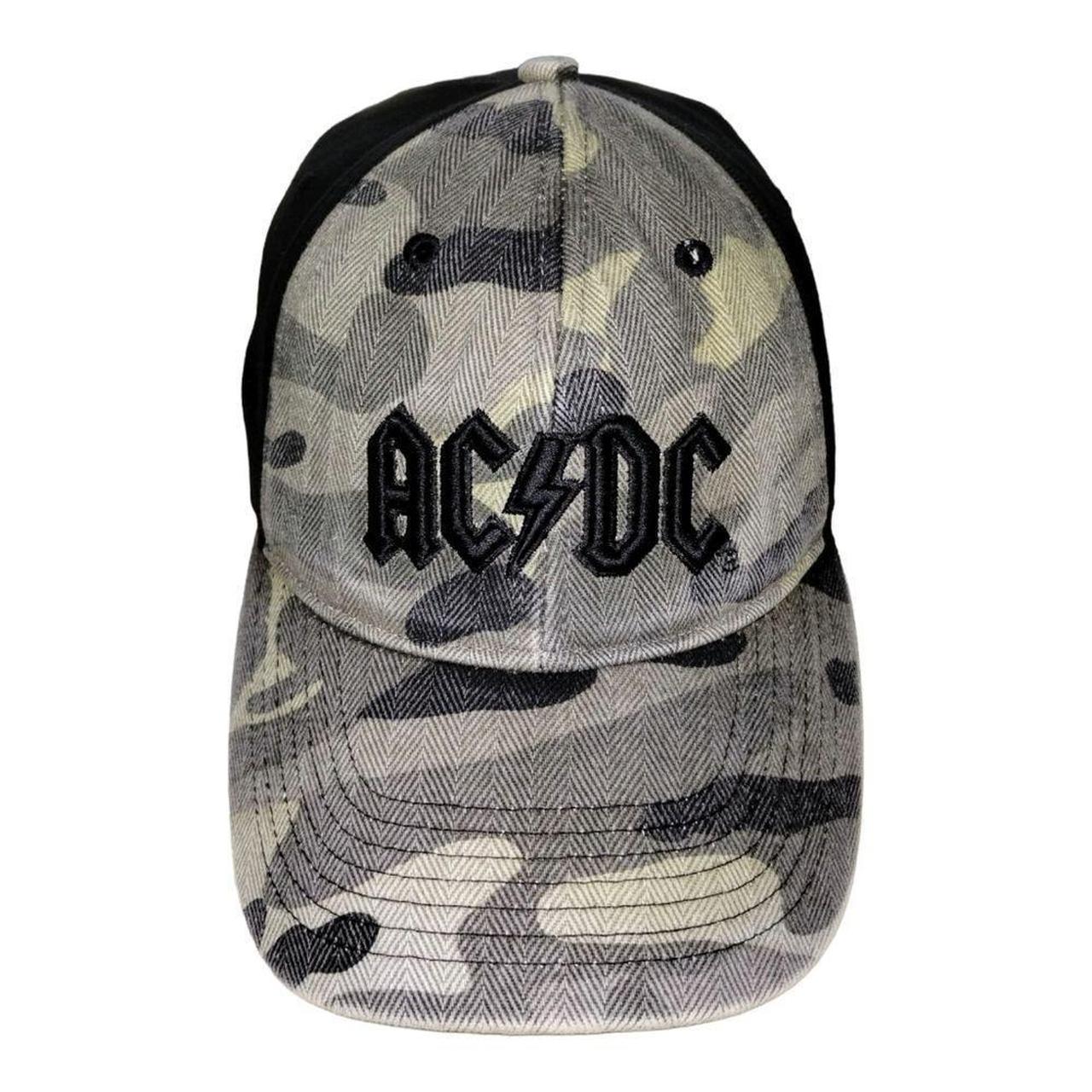 Rocking AC/DC denim camouflage cap with heavy... - Depop