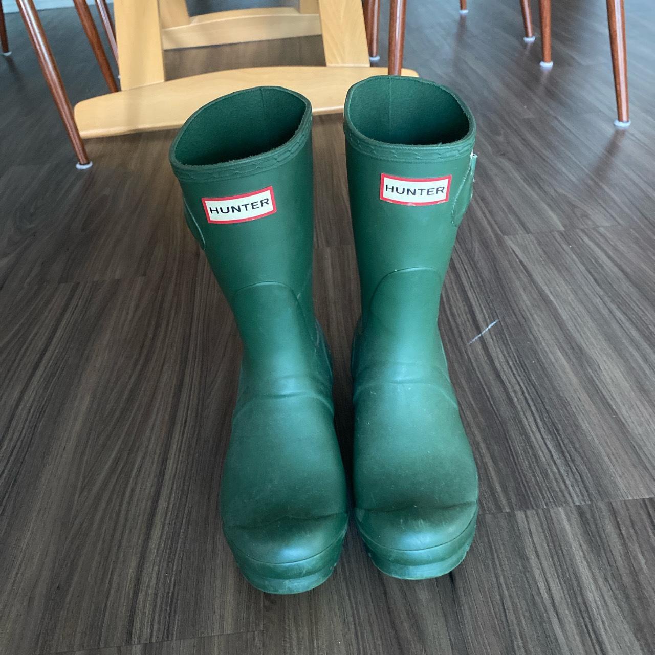 Size 7 hunter boot hunter green - Depop