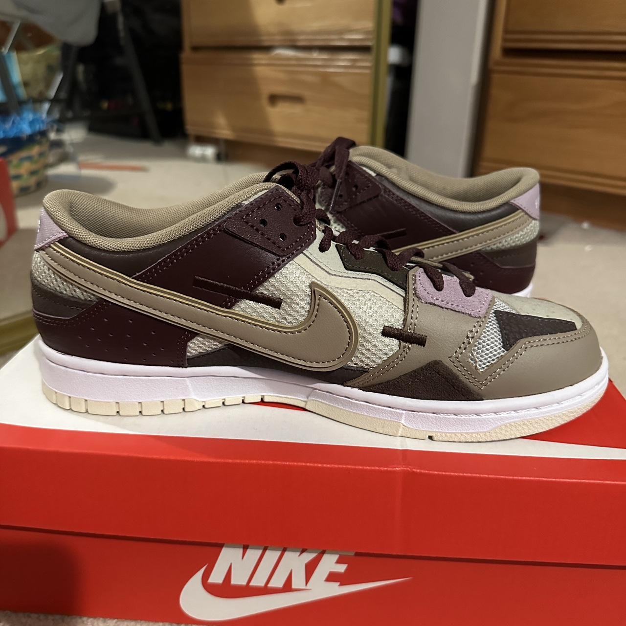 nike dunk low scrap latte. never worn outside.... - Depop