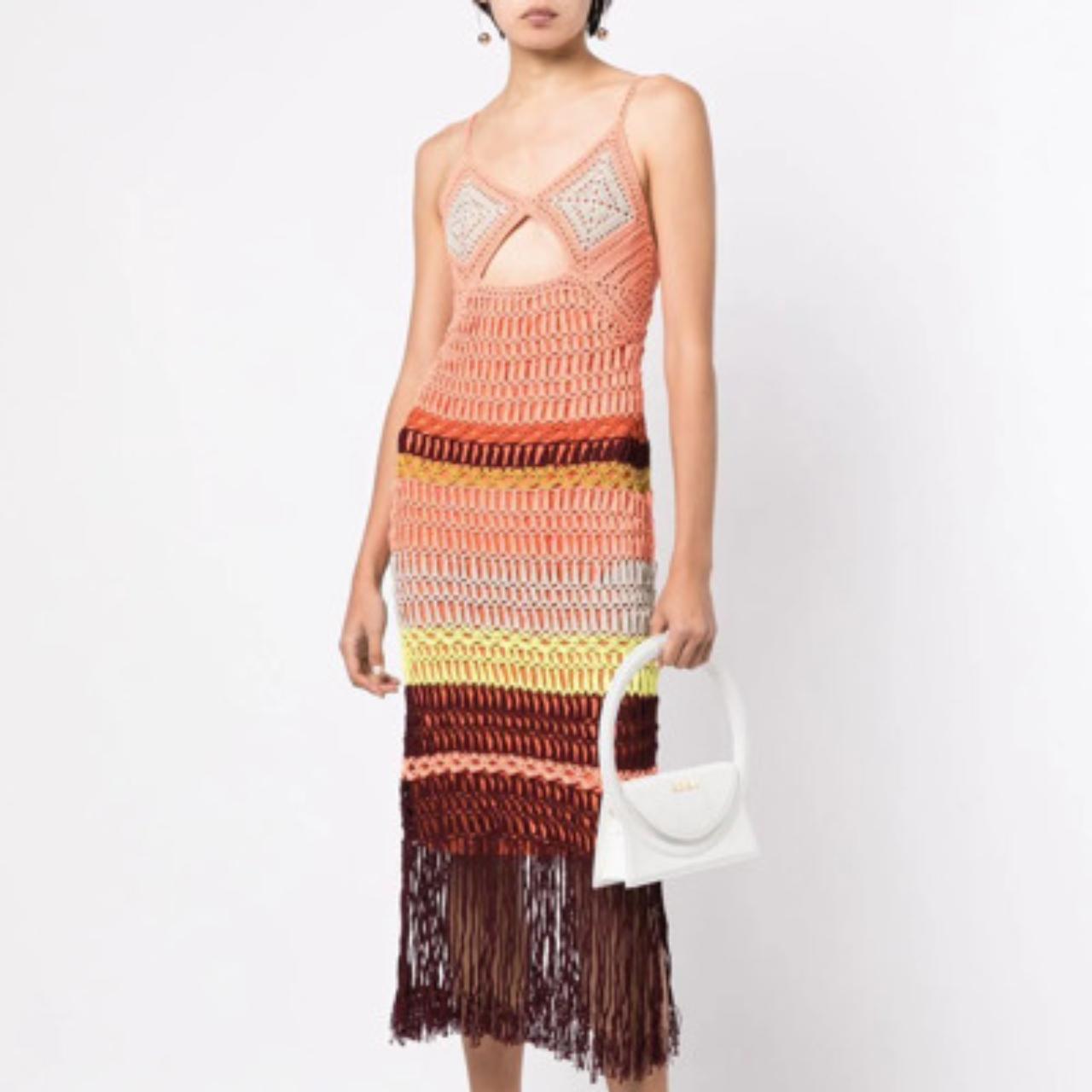 NWOT$895 Jonathan Simkhai MARIE CROCHET MAXI... - Depop