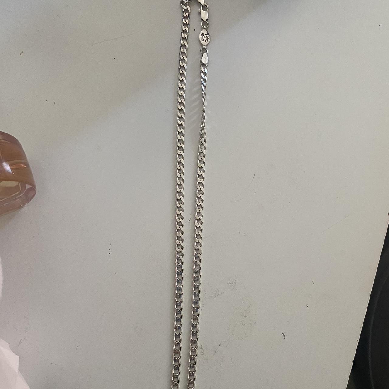 50cm Stirling silver chain bought for $130 on sale... - Depop