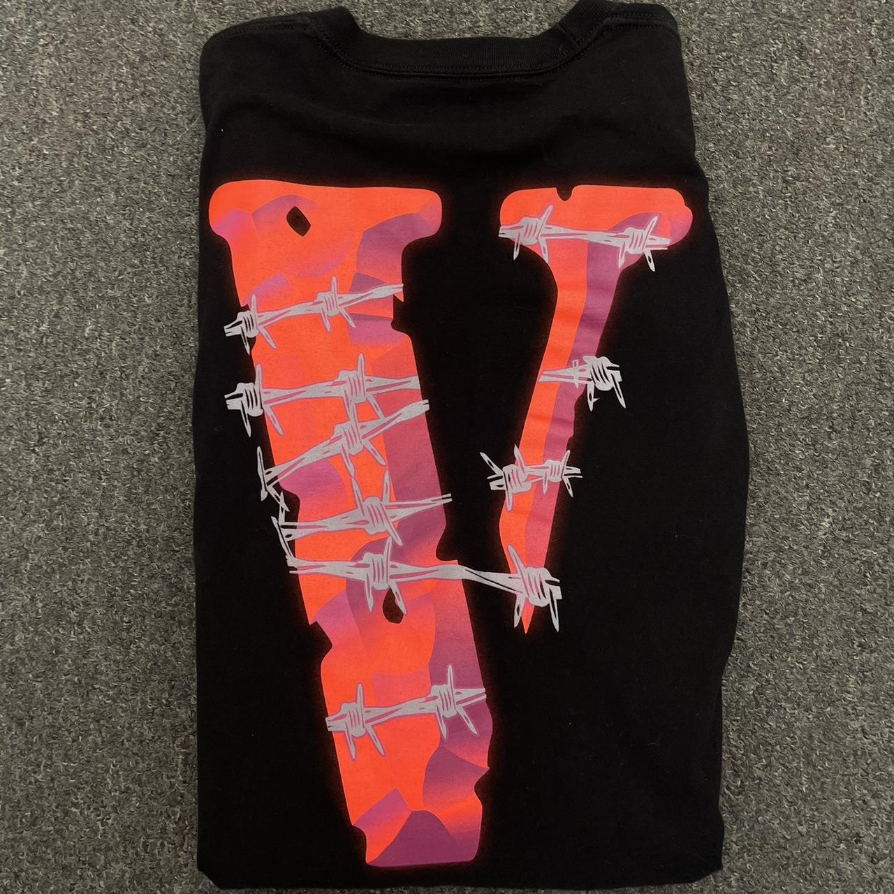Juice WRLD x VLONE collab black and red long sleeve... - Depop