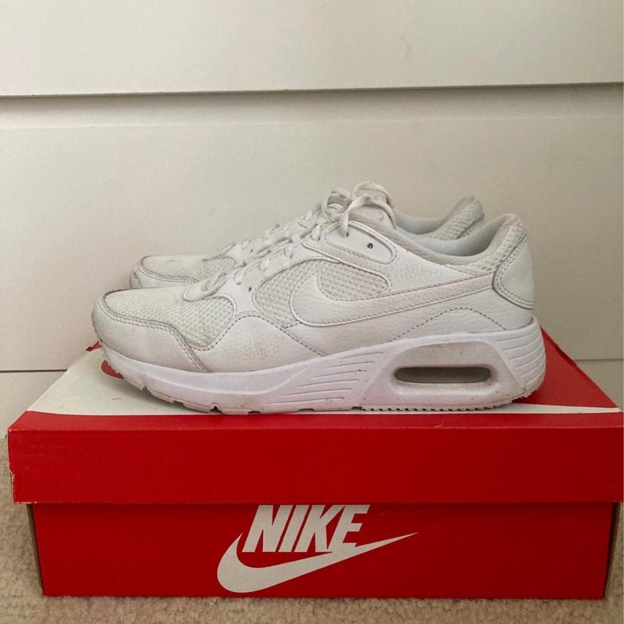white airmax sc air max 90 women’s 7.5 youth 6 -... - Depop