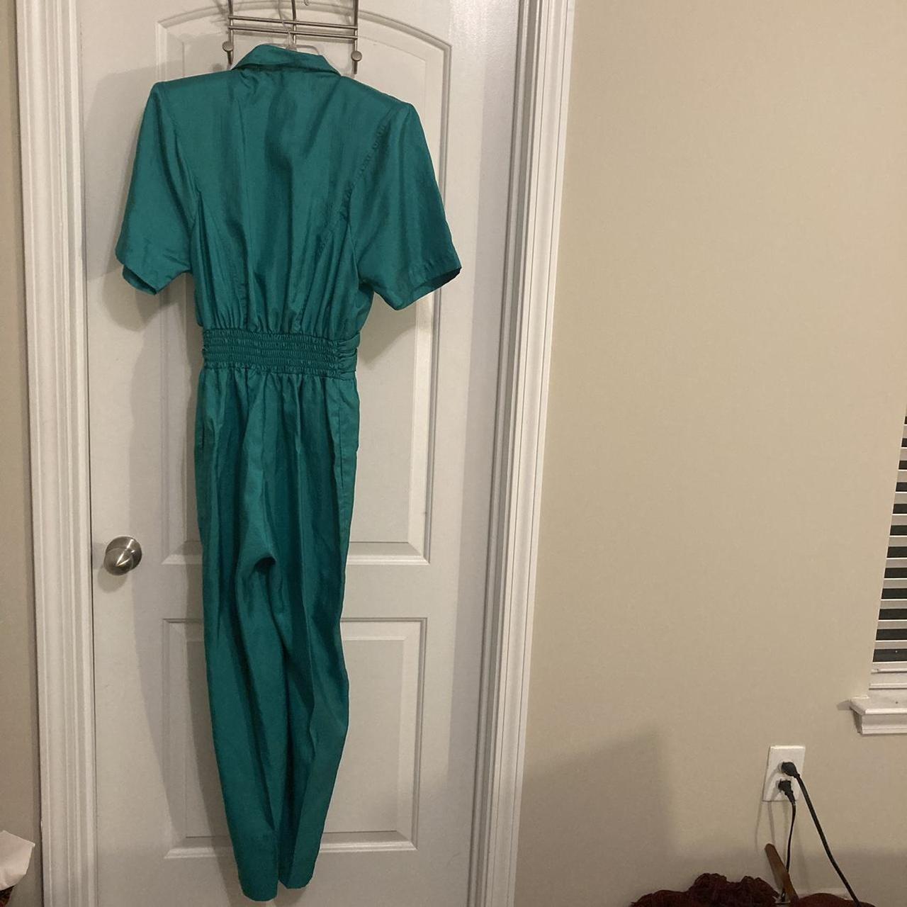 Vintage 80s Green Joan Walters Jumpsuit Missing size... - Depop